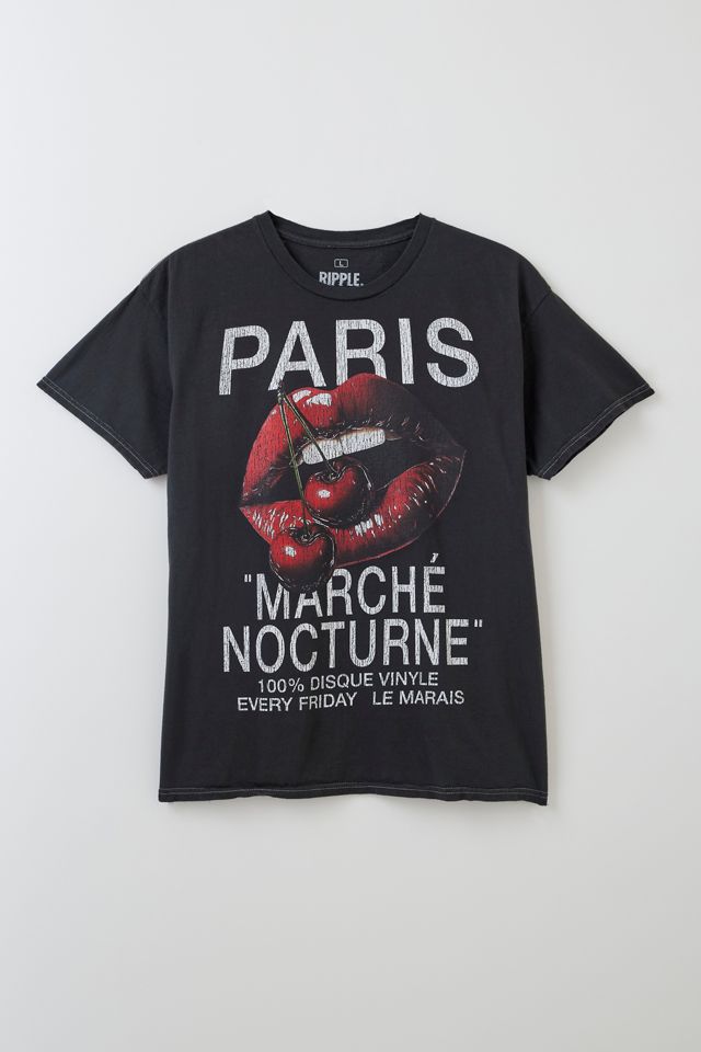 Paris Cherry Lips Graphic Tee | Urban Outfitters