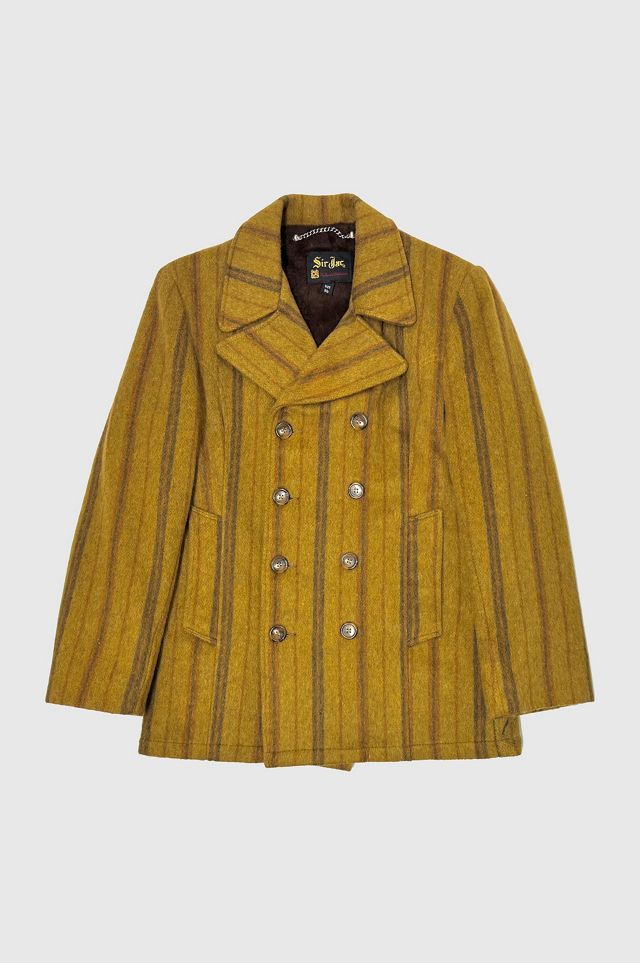 Vintage 1960’s Sir Jac Union Striped Peacoat Jacket | Urban Outfitters