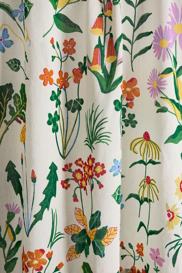 Flori Wildflower Pattern Café Curtain Set | Urban Outfitters Canada