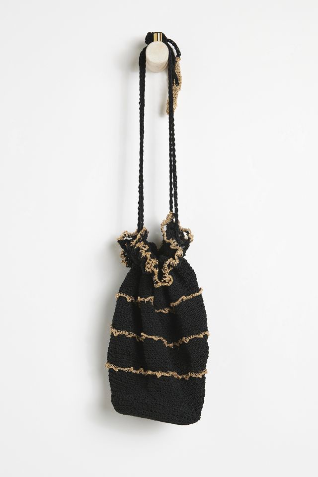 Vintage Crochet Drawstring Bag | Urban Outfitters