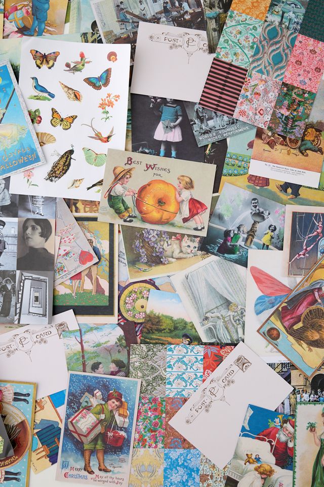 The Vintage Postcard Collage Kit By Kelly Lynch | Urban Outfitters