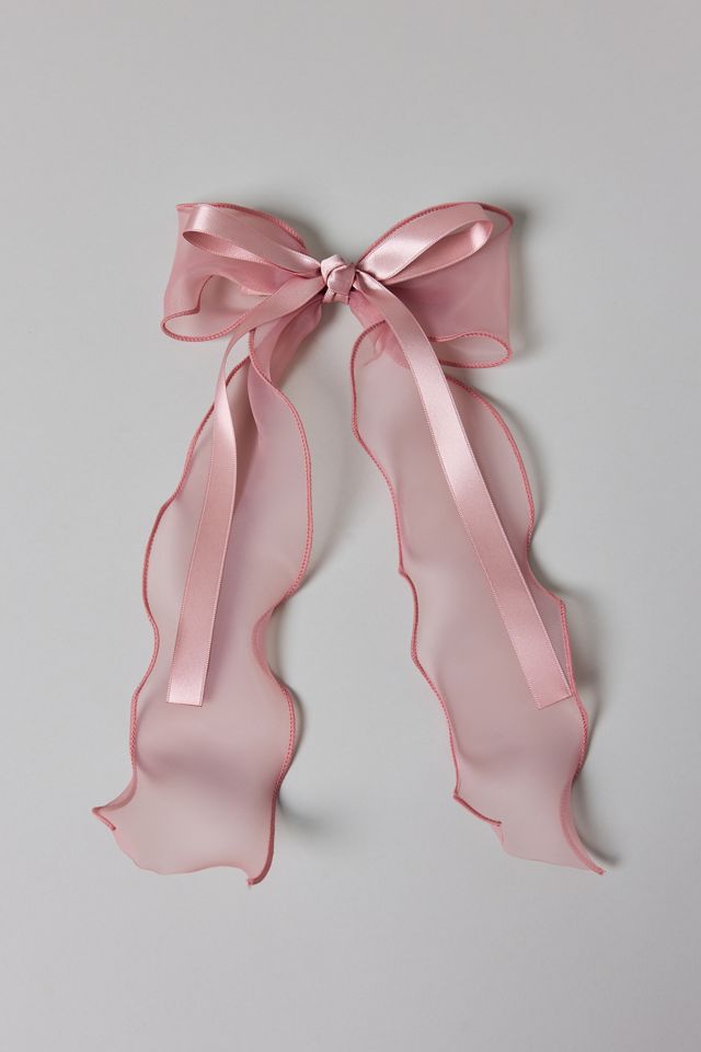 Inez Chiffon Ribbon Hair Bow Hair Clip | Urban Outfitters