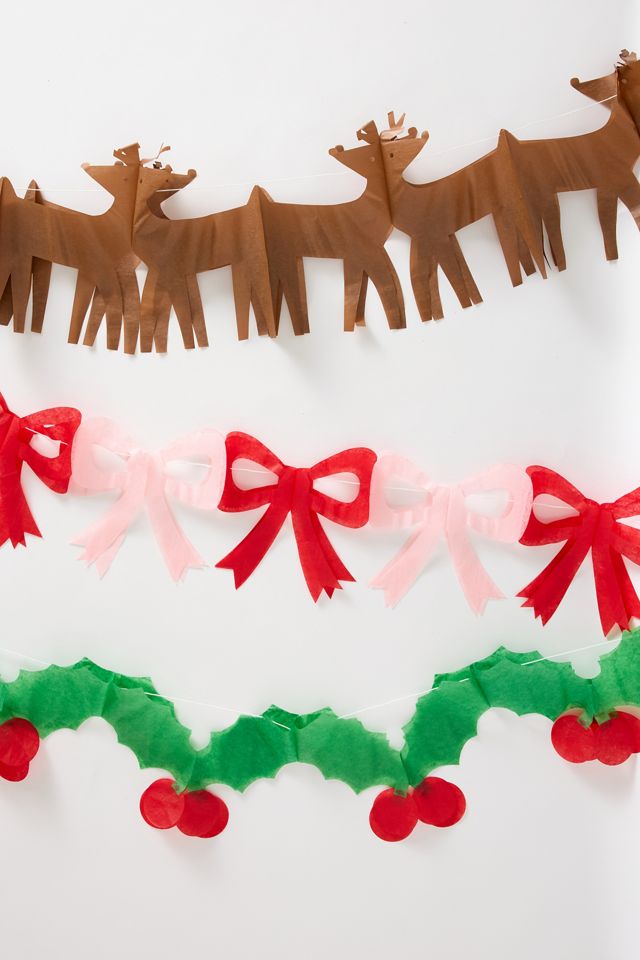 Meri Meri Holiday Tissue Paper Garland Set | Urban Outfitters