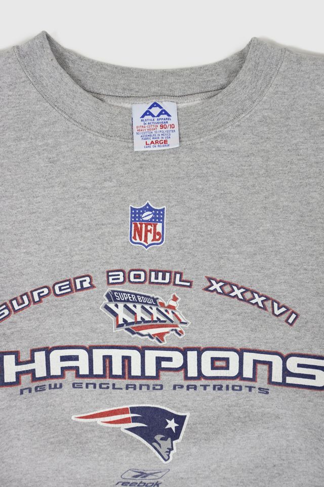 Vintage New England Patriots Super Bowl XXXVI Champions Crewneck ...
