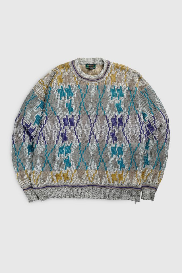 Vintage Patterned Knit Sweater 081 | Urban Outfitters