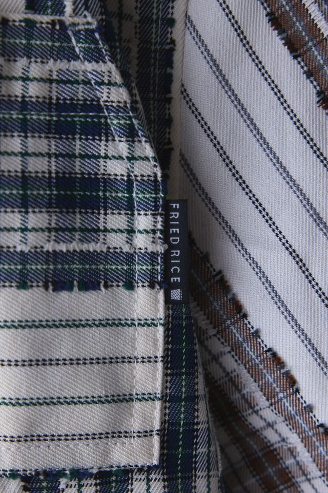 FRIED RICE Check Striped Long Sleeve Shirt | Urban Outfitters