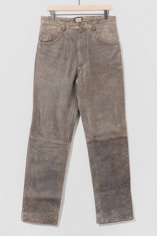Vintage 1990s Distressed Leather Pants | Urban Outfitters