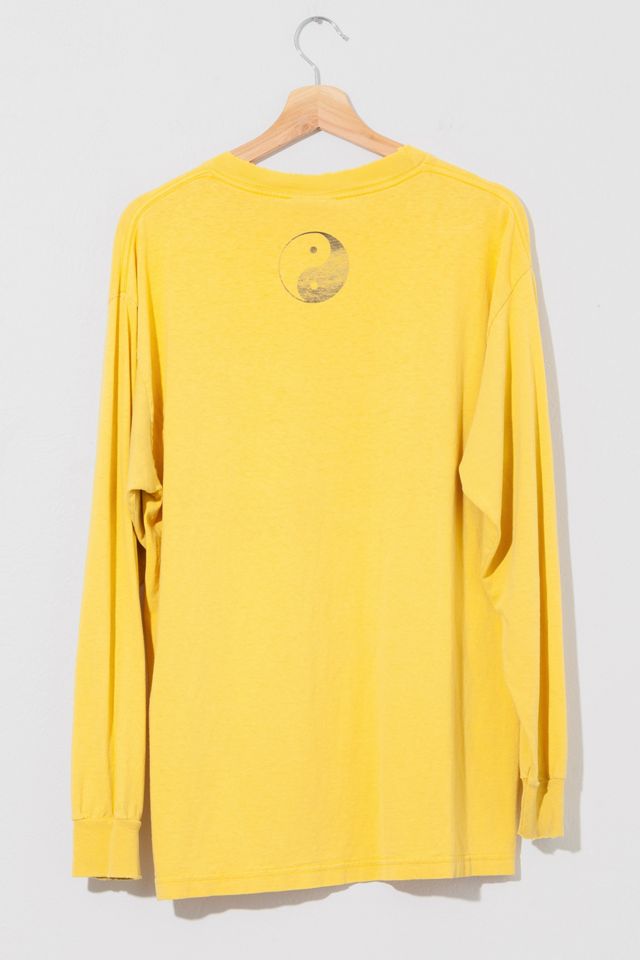 Vintage 1990s Distressed Yellow Long Sleeve Graphic T-Shirt | Urban ...