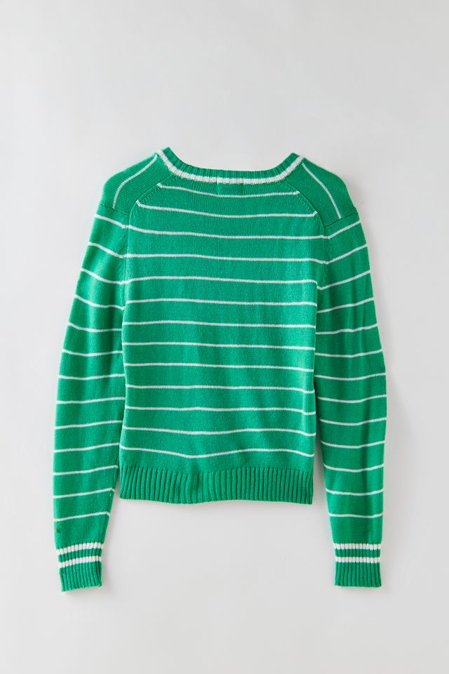 Vintage Stripe V-Neck Sweater | Urban Outfitters