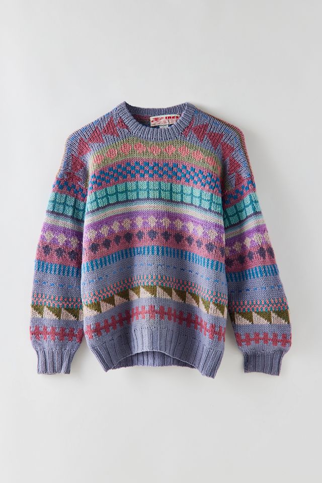 Vintage Patterned Sweater | Urban Outfitters