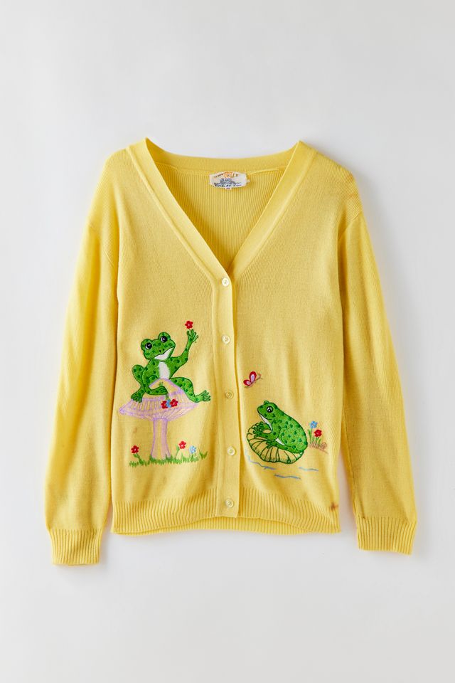 Vintage Frog Cardigan | Urban Outfitters