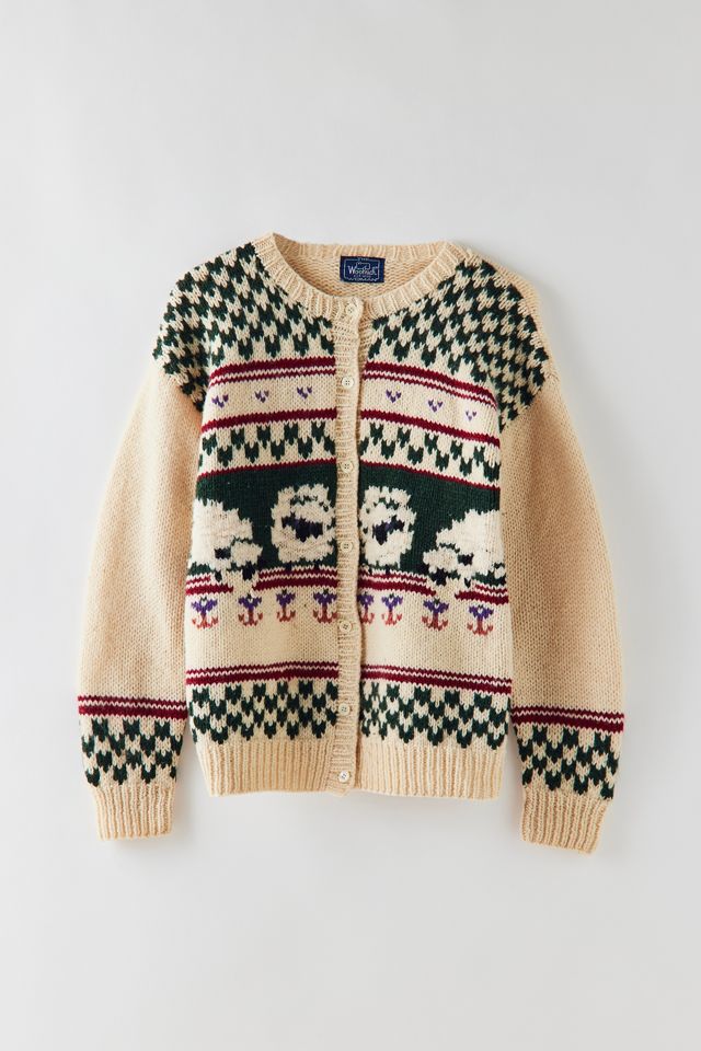 Vintage Sheep Pattern Cardigan | Urban Outfitters