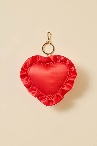 Mini Heart Quilted Pouch Keychain | Urban Outfitters