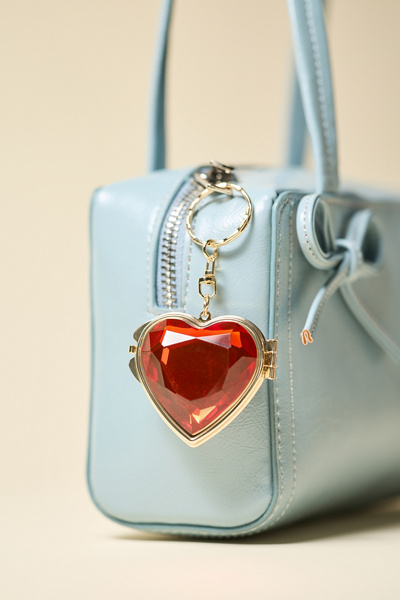 Heart Jewel Pocket Mirror Keychain | Urban Outfitters