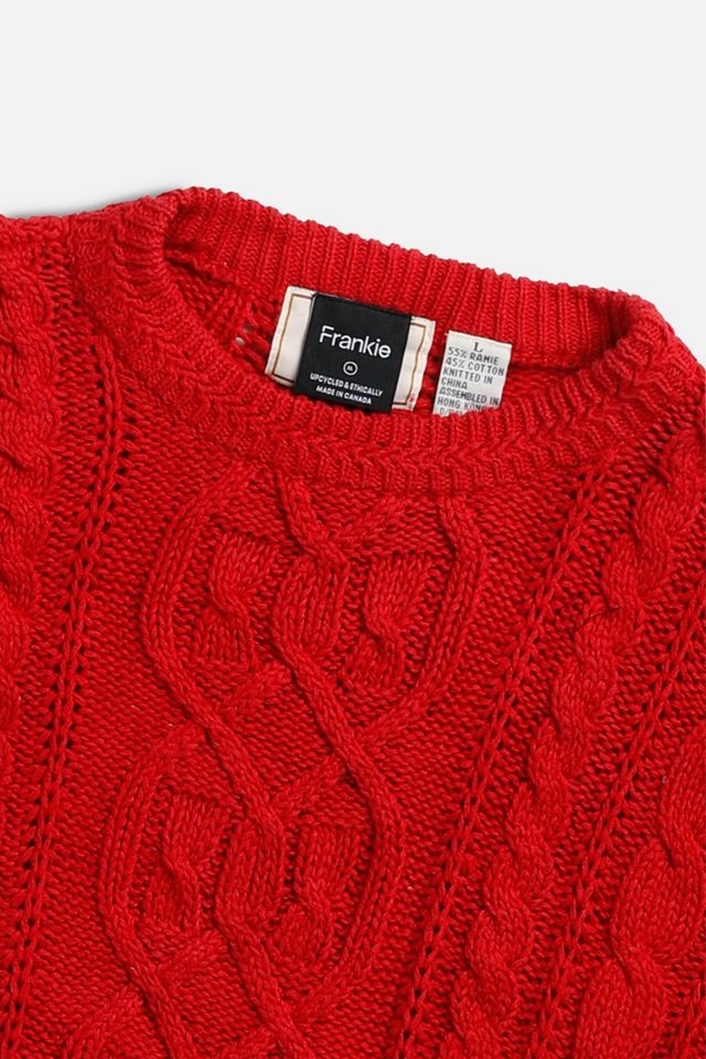 Frankie Collective Rework Crop Knit Sweater 039 | Urban Outfitters