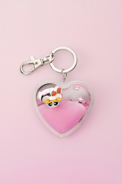 The Power Puff Girls Acrylic Heart Keychain | Urban Outfitters