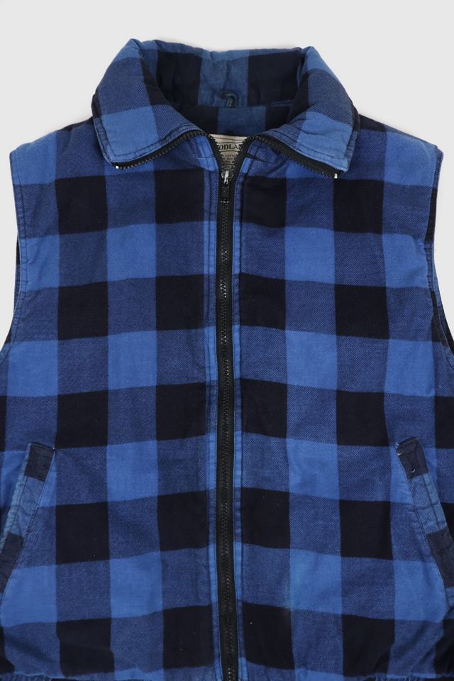 Vintage Blue Plaid Vest | Urban Outfitters