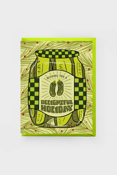 Boss Dotty Pickle Jar Holiday Greeting Card | Urban Outfitters