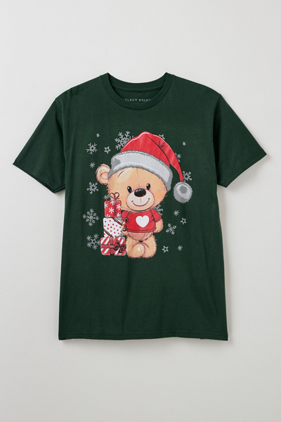 Holiday Teddy Cotton Graphic Tee | Urban Outfitters
