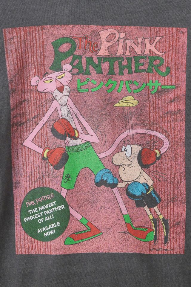 Pink Panther Boxing Cotton Graphic Tee | Urban Outfitters