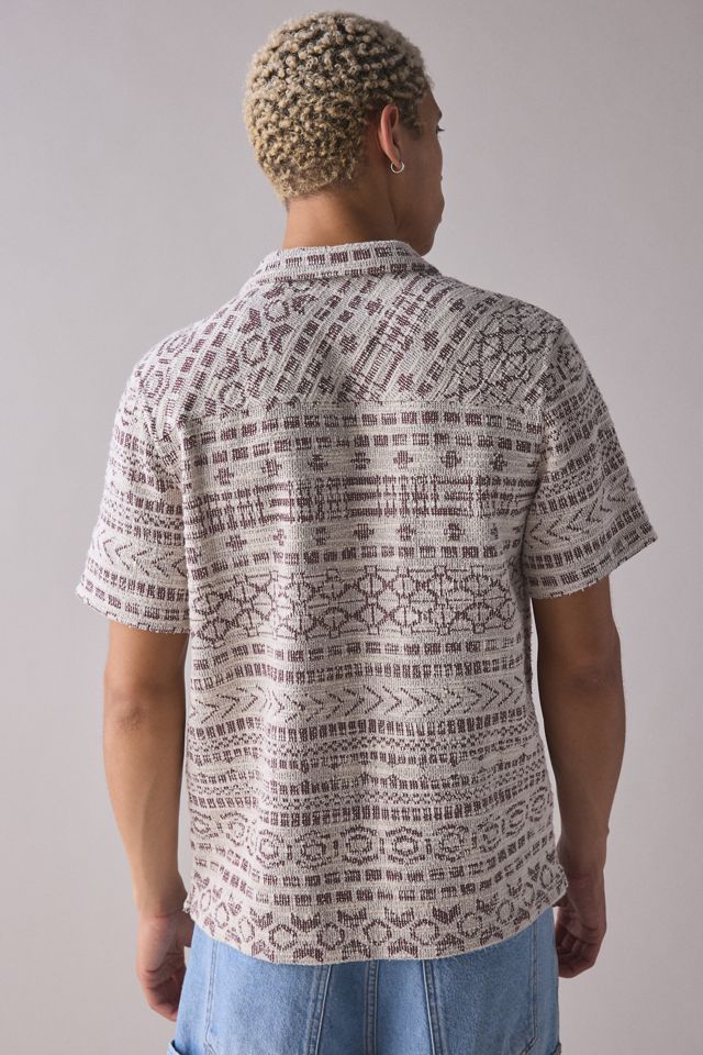 Kuwalla Tee Patterned Jacquard Short Sleeve Shirt | Urban Outfitters