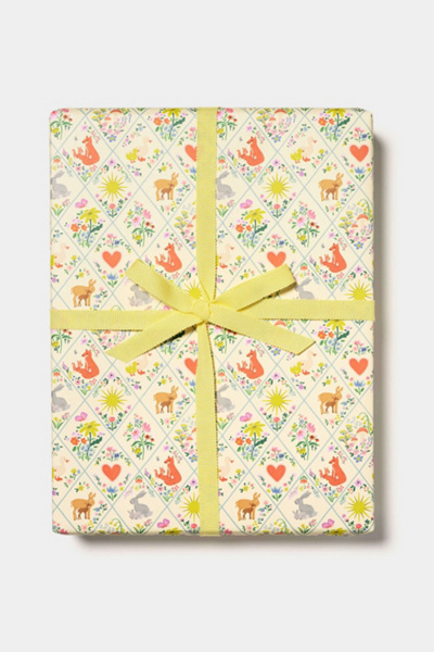 Red Cap Woodland Critters Wrapping Paper | Urban Outfitters