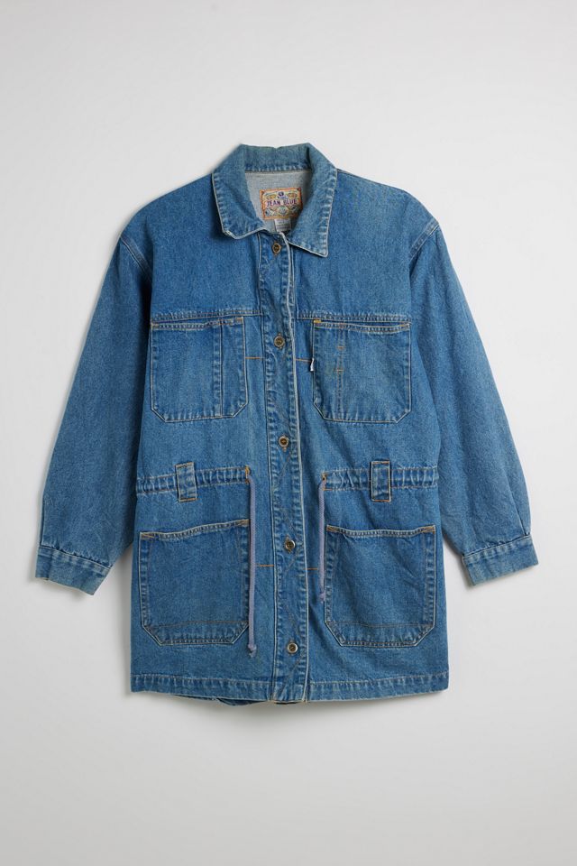 Vintage Denim Longline Barn Jacket | Urban Outfitters