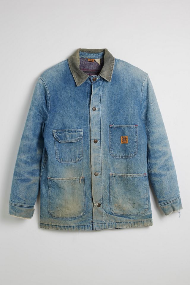 Vintage Distressed & Faded Denim Barn Jacket | Urban Outfitters