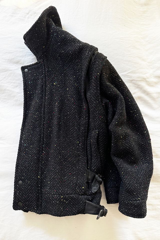 Vintage 80's Herringbone Wool Speckled Boxy Jacket | Urban Outfitters