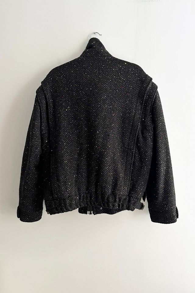 Vintage 80's Herringbone Wool Speckled Boxy Jacket | Urban Outfitters