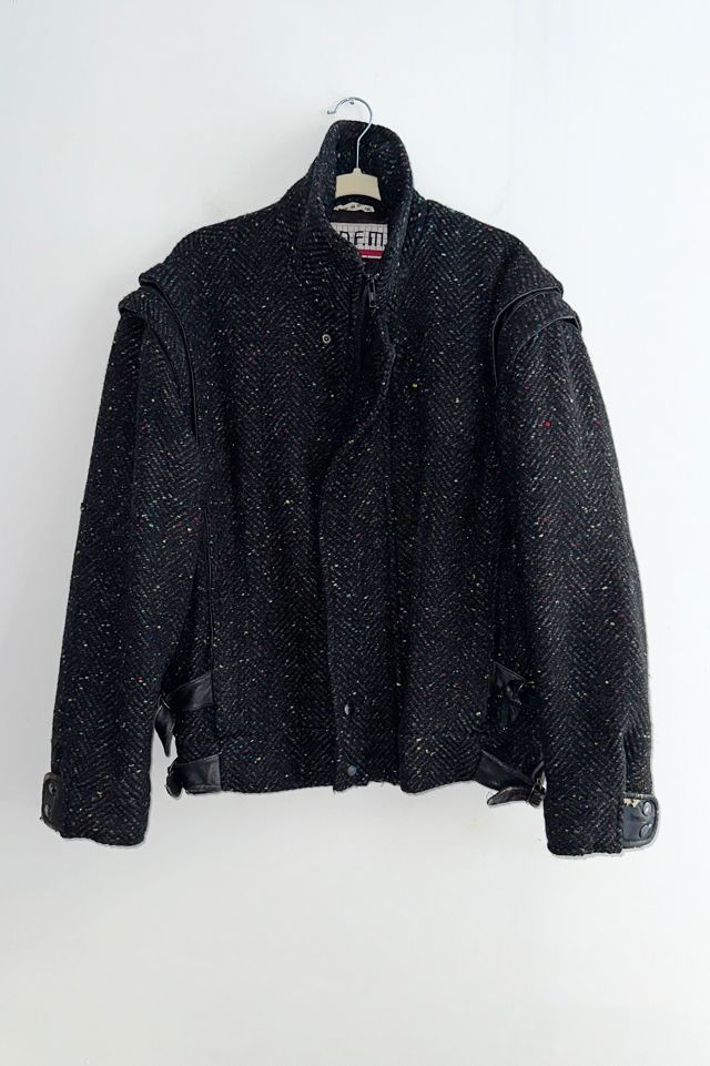 Vintage 80's Herringbone Wool Speckled Boxy Jacket | Urban Outfitters