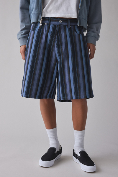 OBEY Beach Stripe Baggy Denim Short | Urban Outfitters