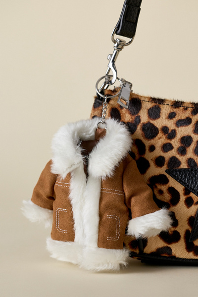 Mini Penny Lane Faux Fur Lined Coat Keychain | Urban Outfitters