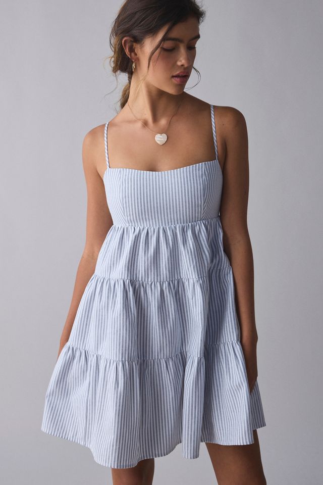 Kimchi Blue Zosia Tiered Babydoll Mini Dress | Urban Outfitters