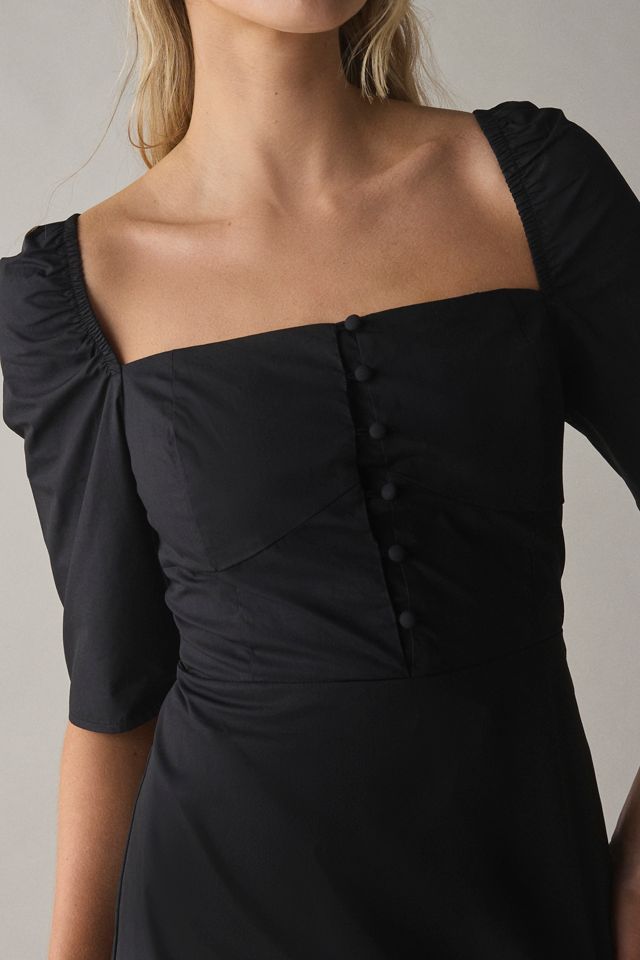 Glamorous Black Square Neck Mini Dress | Urban Outfitters