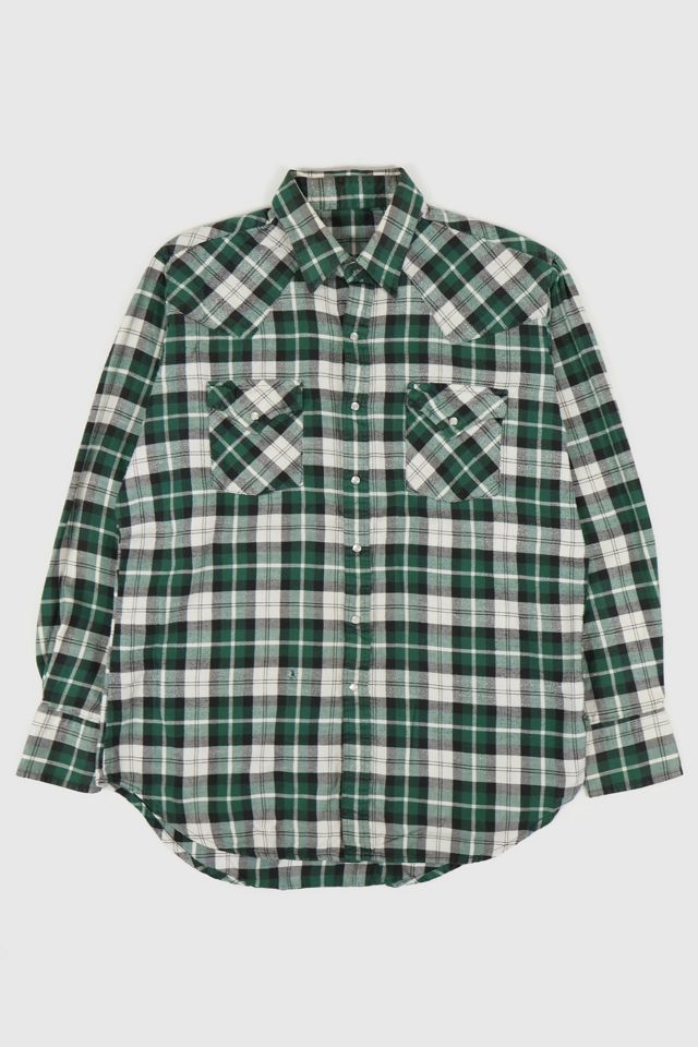 Vintage Plaid Snap Button Shirt | Urban Outfitters