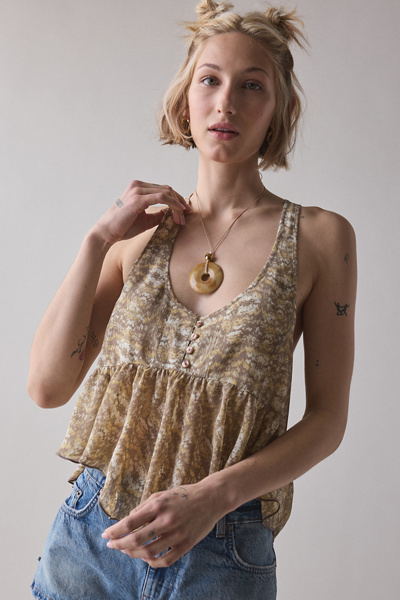 Débardeur Babydoll Asymétrique UO Tate | Urban Outfitters Canada