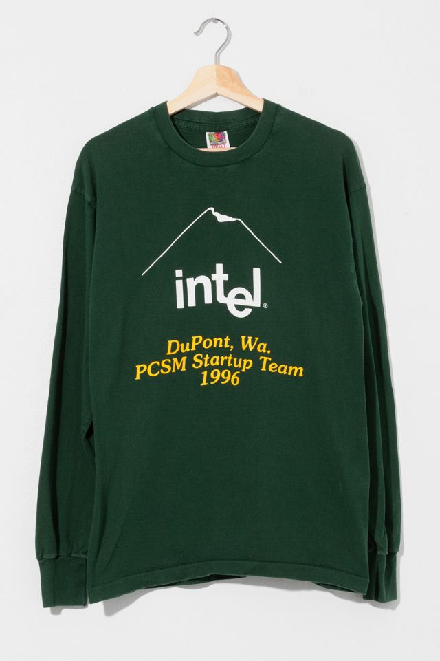 Vintage 1990s Intel Graphic Long Sleeve T-Shirt | Urban Outfitters