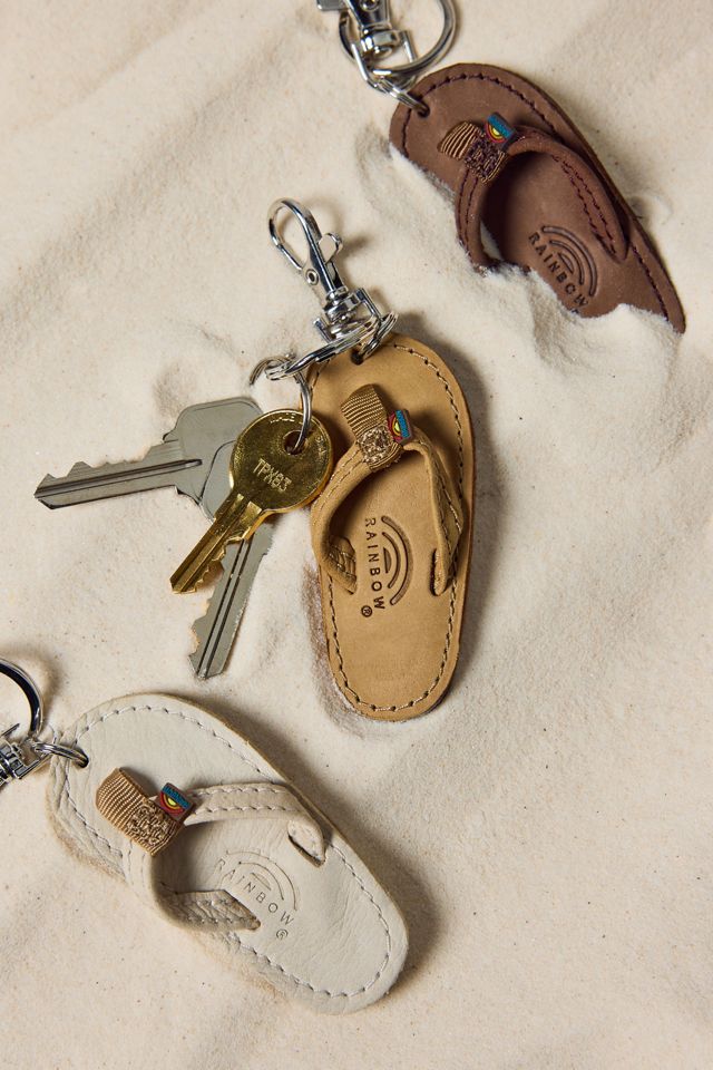 Rainbow Premier Leather Sandal Keychain | Urban Outfitters