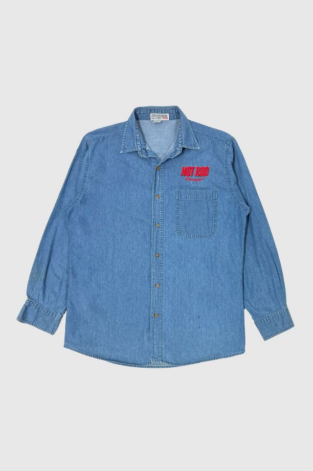 Vintage 1990’s Hot Rod Magazine Denim Shirt | Urban Outfitters