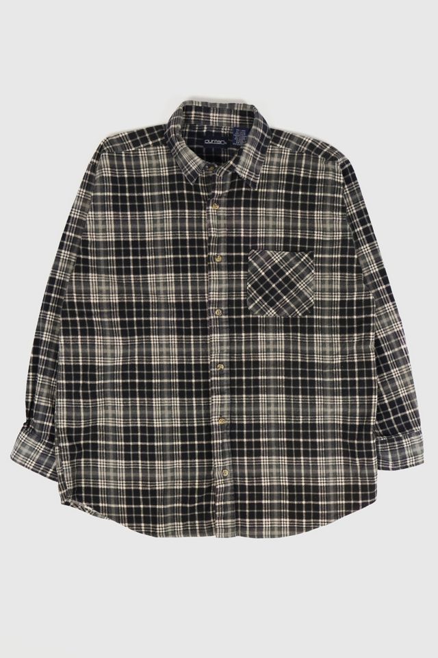 Vintage Black Flannel Button-Down Shirt | Urban Outfitters