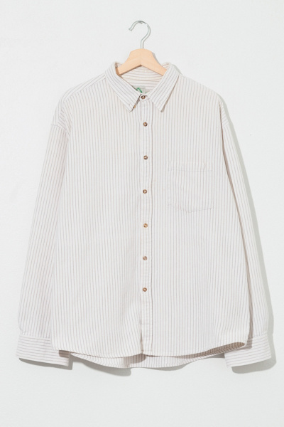 Vintage 1990s Distressed Stripped Button Up Shirt | Urban Outfitters