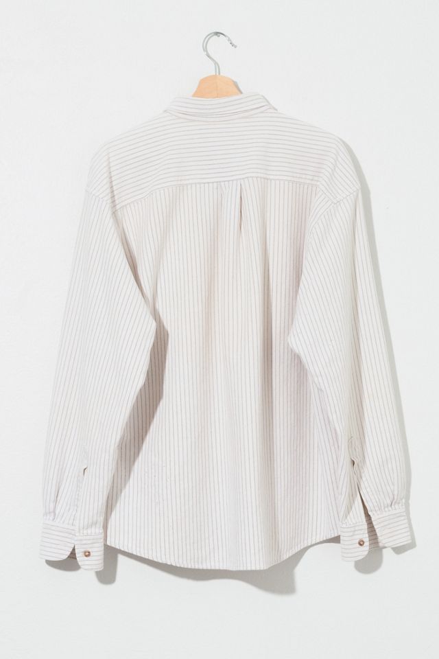 Vintage 1990s Distressed Stripped Button Up Shirt | Urban Outfitters