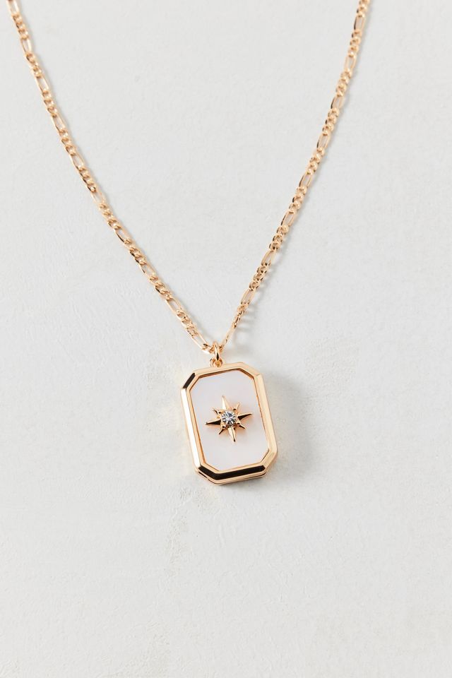 Rhinestone Sunburst Rectangle Locket Necklace | Urban Outfitters