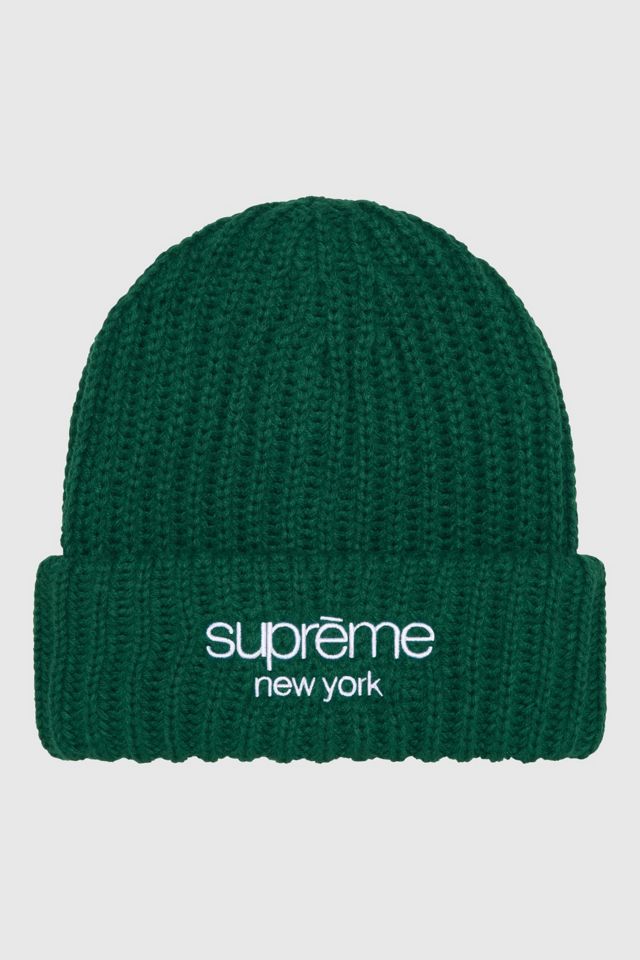 Supreme Classic Logo Chunky Ribbed Beanie | Urban Outfitters
