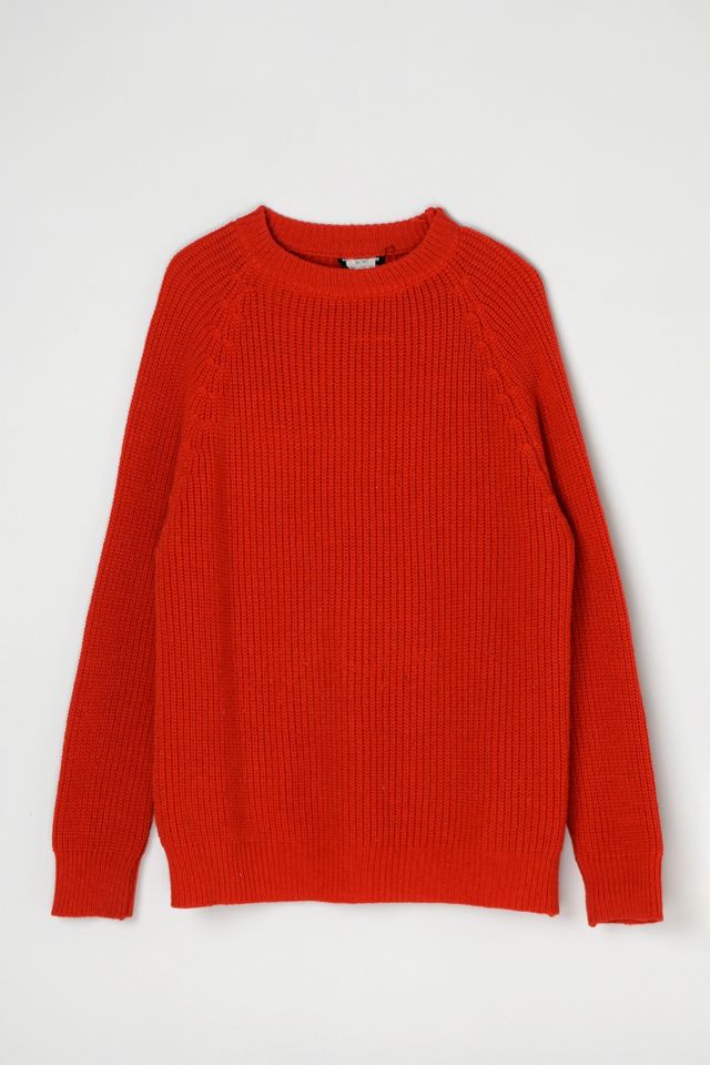 Vintage 70s Bright Red Knit Sweater | Urban Outfitters