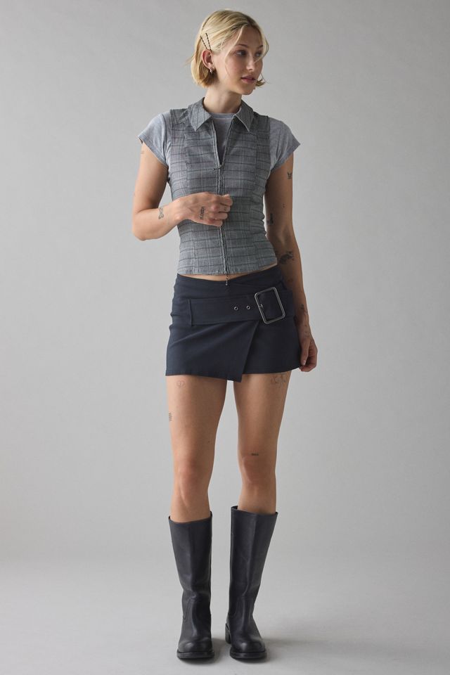 BDG Ledia Collared Zip-Front Vest Top | Urban Outfitters