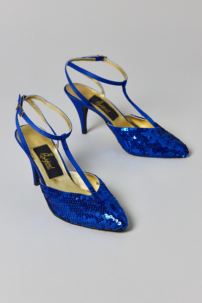 Vintage Sequin T-Strap Kitten Heel Size 9 Prom Shoe | Urban Outfitters
