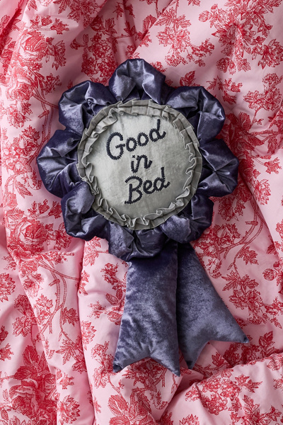 Trophy Ribbon Shape Velvet Throw Pillow | Urban Outfitters