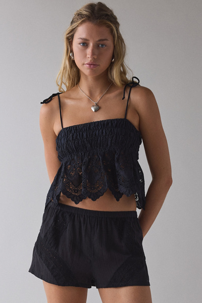 Kimchi Blue Alessia Lace Cropped Babydoll Cami | Urban Outfitters